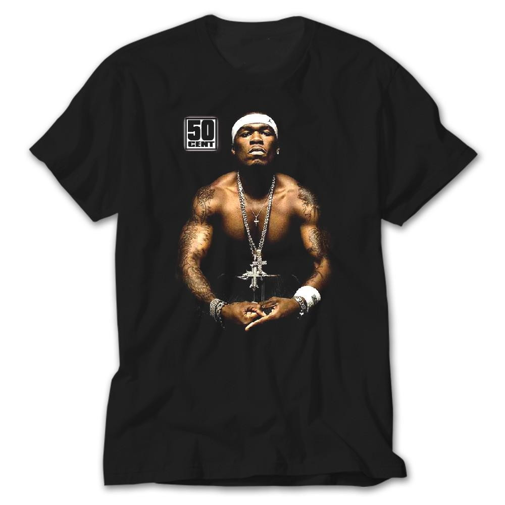 50 Cent With Tattoos Black T-shirt – Rock & Metal Merch | Worldwide ...