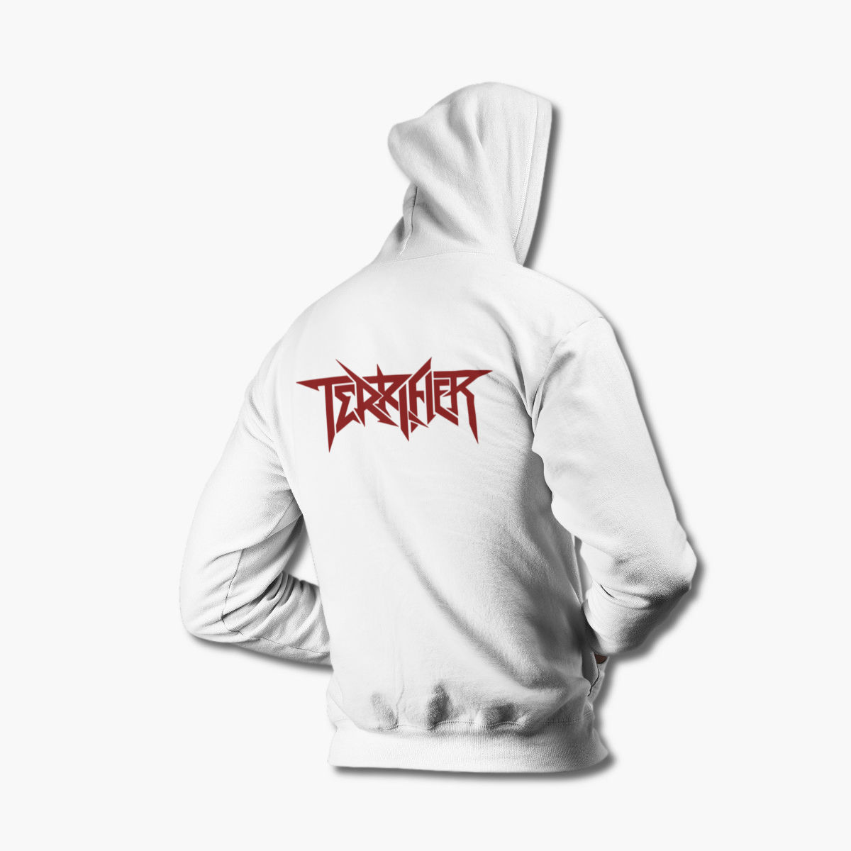 Terrifier Hoodie, Terrifier Logo White Hoodie – Rock & Metal Merch ...
