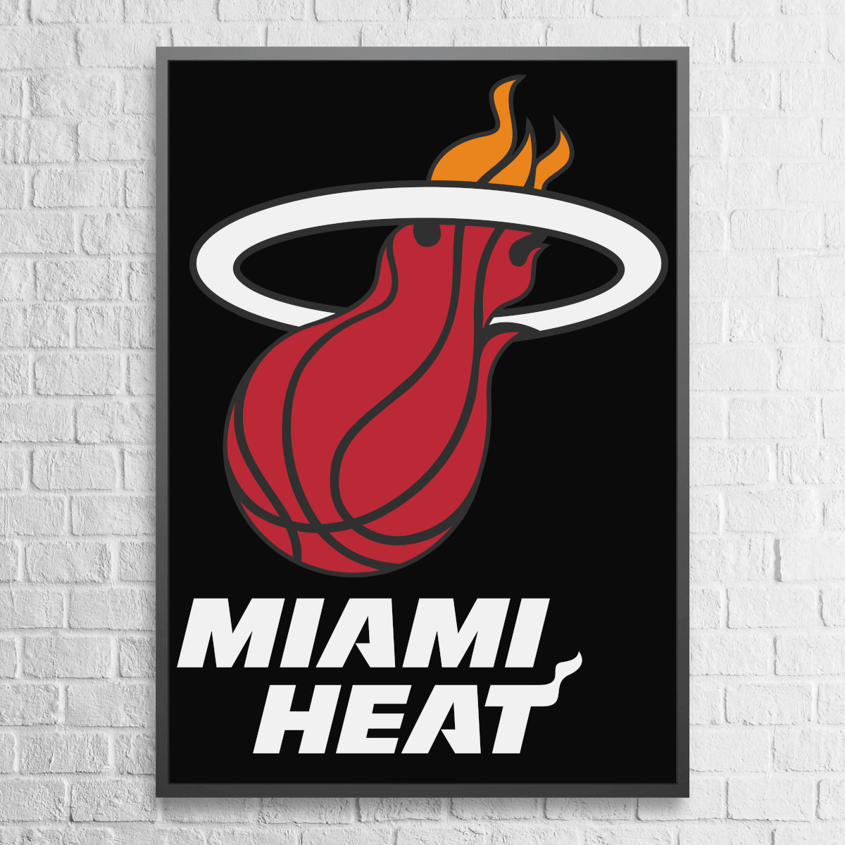 Miami Heat Poster, Miami Heat Logo Wall Poster – Rock & Metal Merch ...