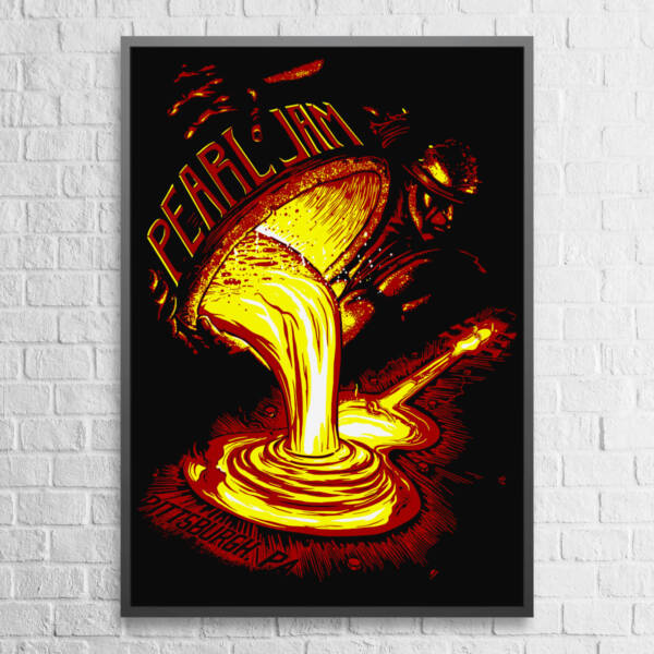 Pearl Jam Poster, Pearl Jam Pittsburgh Wall Poster – Rock & Metal Merch ...