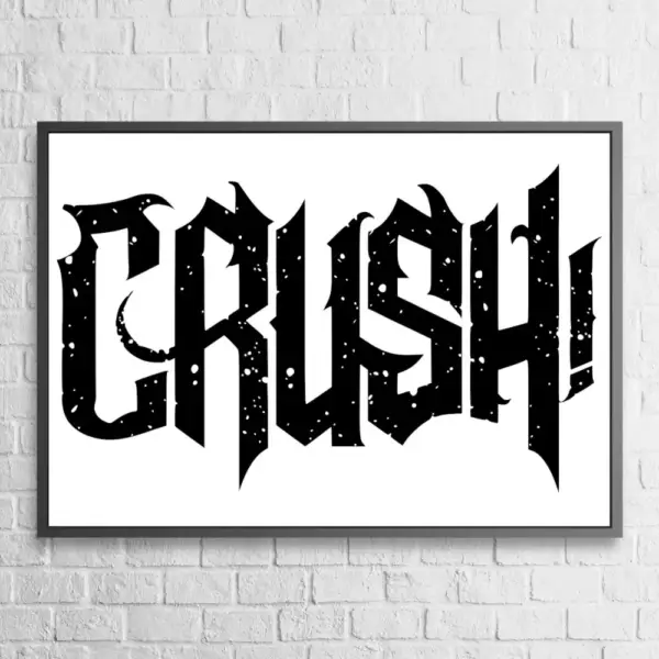 Crush Poster, Crush Logo Wall Art Poster – Rock & Metal Merch ...